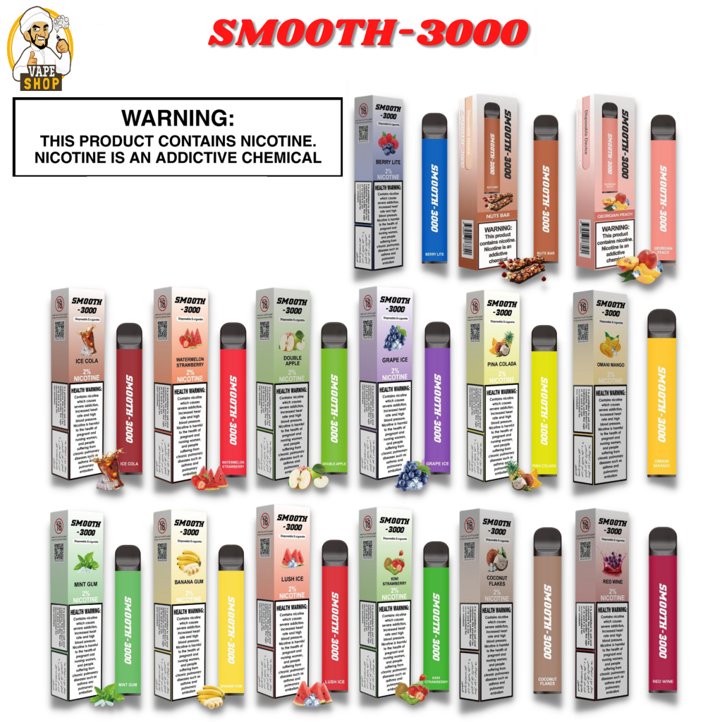 BEST NEW SMOOTH 3000 PUFFS DISPOSABLE VAPE IN DUBAI UAE
