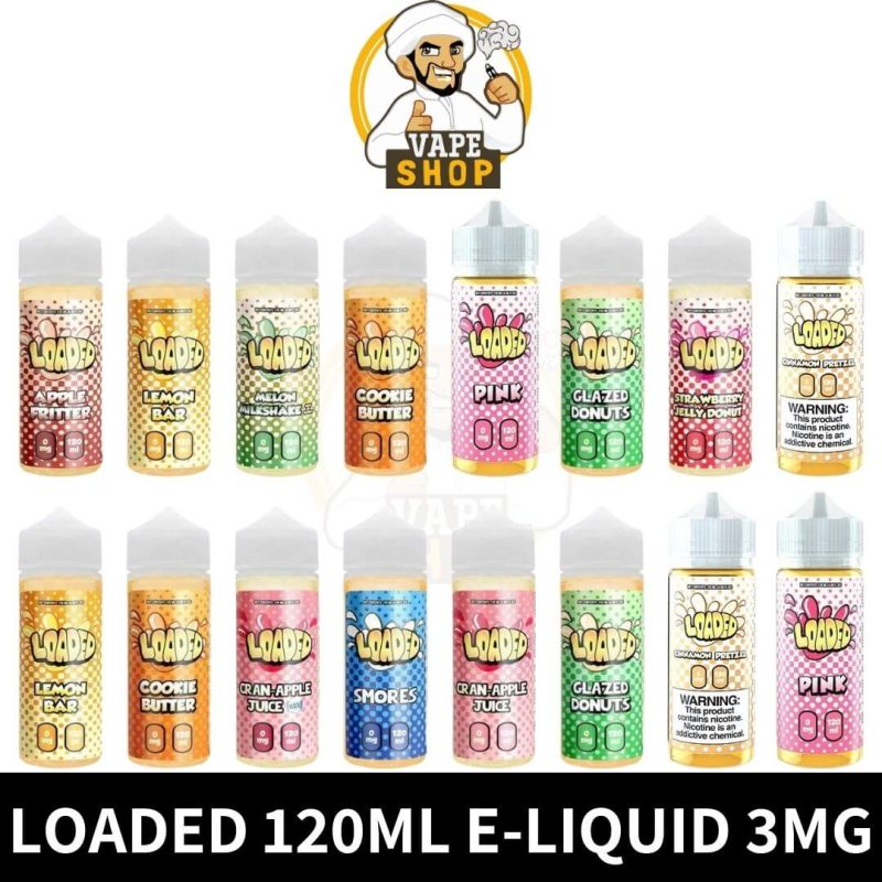 Popular Loaded 120ml Vape Juice 3MG All Flavors in Dubai