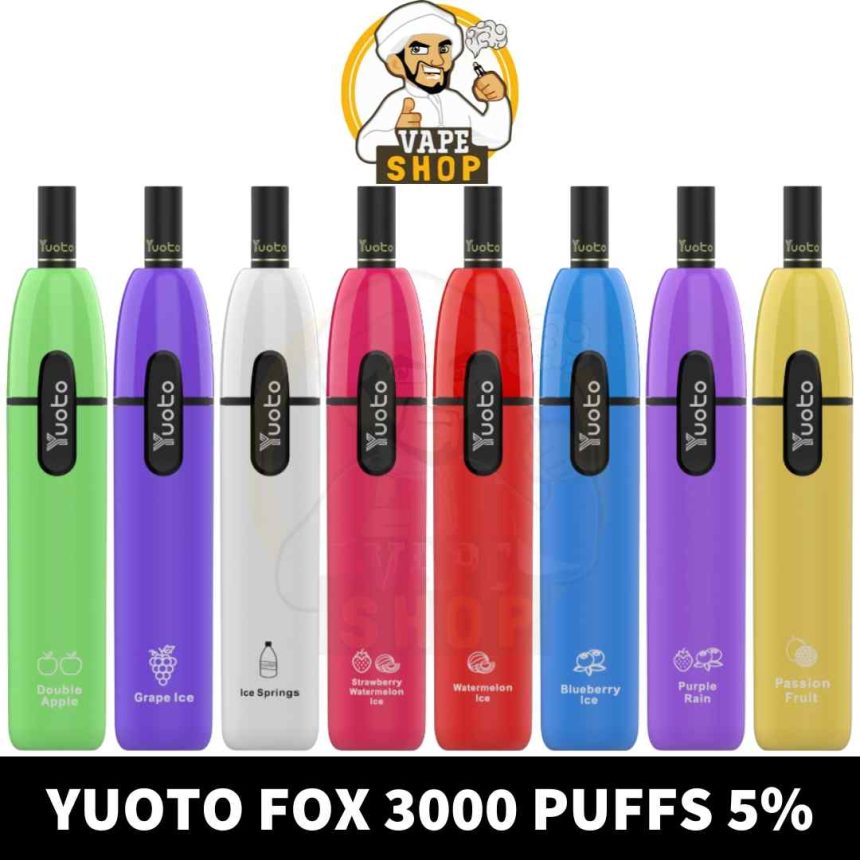 Best YUOTO Fox Disposable 5% 8ml 3000 Puffs Vape in Dubai